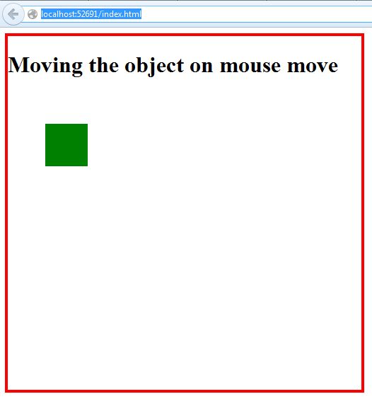 Moving Object On Mouse Event Using Backbone